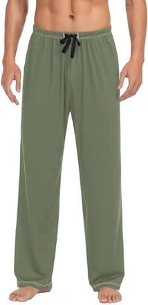 Generic Pantalon de pyjama pour homme, pantalon de pyjama noir &agrave; coupe droite pour homme, Couleur 04, M