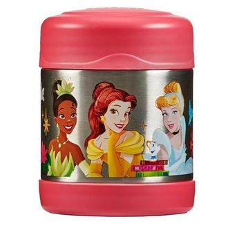 Thermos kids FUNTAINER Thermobehälter für Essen 300ml, Disney Prinzessinnen - Edelstahl, absolut dicht, hält Speisen 5h heiß & 7h kalt, BPA-frei, ideal für Sc