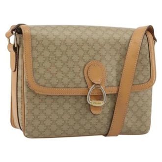 Celine Pre-owned Sac bandouli&egrave;re vintage en toile Macadam - Femme - Pre-owned - Beige - Taille: ONE Size