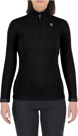 Karpos Femme, Pulls, Noir, Taille: 42 FR Veste Pizzocco à Demi-Zip Noire