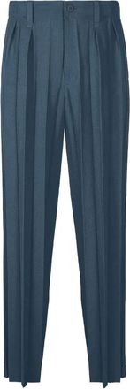 Issey Miyake Homme, Pantalons, Bleu, Taille: M Pliss&egrave; Pants