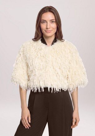 Vera Mont Fellimitatjacke Damen mit Fransen