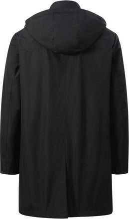 AlltheMen Trenchcoat Herren Mittellanger Trenchcoat mit Kapuze Wasserabweisend Business