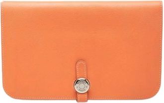 Herm&egrave;s Pre-owned Dogon Duo Wallet - Femme - Pre-owned - Orange - Taille: ONE Size