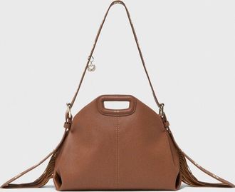 Maje Tasche Miss M Aus Genarbtem Leder - Cognacfarbe - Maje