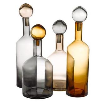 Pols Potten Carafe Bubbles - Beige - Verre teinté dans la masse - Designer Pols Potten Studio
