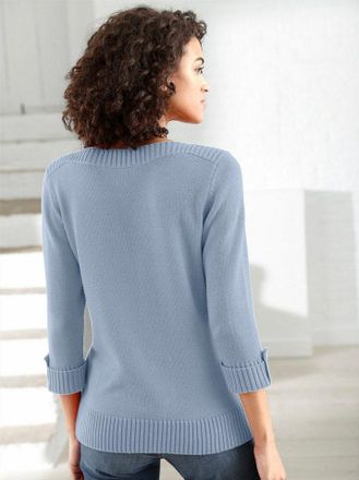 Witt Strickpullover Pullover 3/4-Arm Materialmix