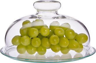 Trendglas Jena Obstglocke / K&auml;seglocke mit Glasunterteller, 17 cm