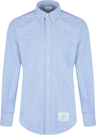 Thom Browne Homme, Chemises, Bleu, Taille: XL Chemise Bleue Style Classique