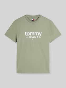 Tommy Jeans Relaxed Fit T-Shirt aus reiner Baumwolle mit Label-Schriftzug