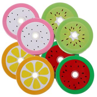 Cabilock Mason Jar Deckel Mit Strohloch 7Cm Aus Metall Ersatzdeckel F&uuml;r Einmachgl&auml;ser Mit Fruchtmotiv F&uuml;r K&uuml;che Haushalt Und Outdoor