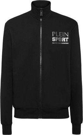 Plein Sport Tiger Sweatshirt mit Rei&szlig;verschluss - Schwarz