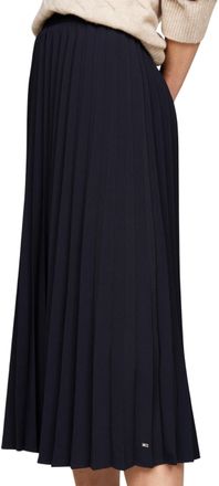 Tommy Hilfiger Damen Rock Twill Pleated Midi-Länge, Blau (Desert Sky), 34
