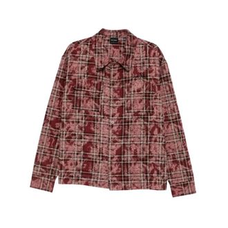 Daily Paper Clothing Boxy gewaschenes Karomuster Flanellhemd - - Shirts - Herren - Rot - XL