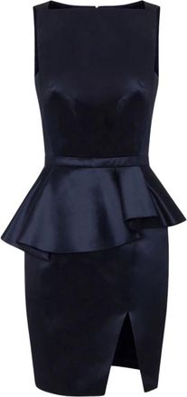 Elisabetta Franchi Femme, Robes, Bleu, Taille: 40 FR Robe courte en gazar avec volant