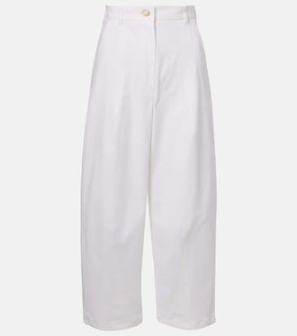 Max Mara Weite Hose Mina aus einem Baumwollgemisch