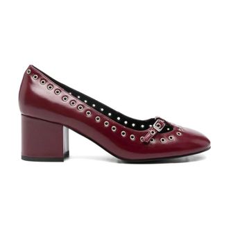 Bibi Lou Femme, Chaussures, Rouge, Taille: 37 EU D&eacute;collet&eacute; en cuir avec d&eacute;tails clous