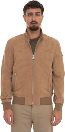 Peuterey Homme, Vestes, Beige, Taille: L Sands Suede Harrington Jacket