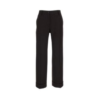 Alberto Biani Femme, Pantalons, Brun, Taille: 34 FR Pantalon Tailleur en Laine