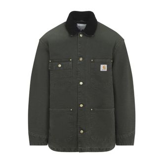 Carhartt Work in Progress Gr&uuml;ner Stylischer Baumwollmantel Aw25 - - Jackets - Herren - Gr&uuml;n - M