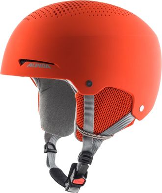 Alpina ZUPO - sicherer, sto&szlig;absorbierender, bel&uuml;fteter & schlagfester Skihelm f&uuml;r Kinder - Pumpkin-orange matt - L (54-58 cm)