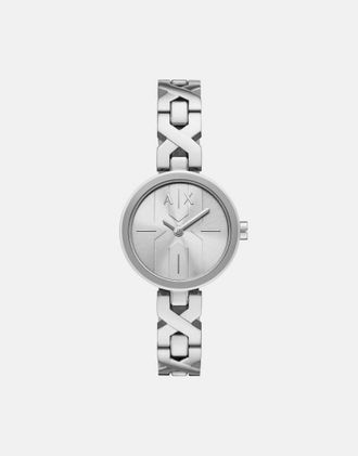 A|X Armani Exchange Ava - Montre &agrave; quartz pour femme en acier inoxydable, 2 aiguilles - Argent&eacute;
