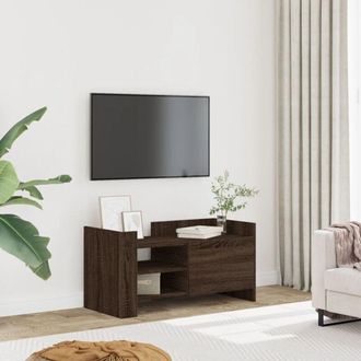 vidaXL Vidaxl - Meuble tv ch&ecirc;ne marron 80x35x40 cm bois ding&eacute;nierie