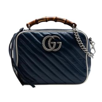 Gucci Pre-owned Vintage Quilted Satchel - Femme - Pre-owned - Bleu - Taille: ONE Size