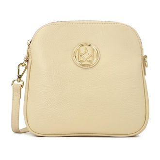 Kazar Cremefarbene Ledertasche mit zwei F&auml;chern - - Bags - Damen - Beige - ONE SIZE