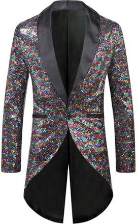 Generic Costume de f&ecirc;te 2026 pour carnaval tendance en vedette &agrave; paillettes manteau de costume pour homme confortable d&eacute;contract&eacute; ample commerce ext&eacute;rieur, gr