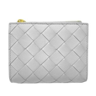 Bottega Veneta Portefeuille Bi-fold Intrecciato Pre-owned - Homme - Pre-owned - Gris - Taille: ONE Size