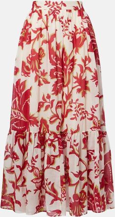 Etro Jupe longue imprim&eacute;e en coton