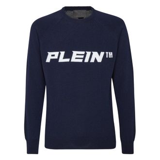 Philipp Plein Wollpullover Rundhals - - Knitwear - Herren - Blau - 2XL