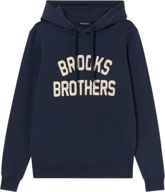 Brooks Brothers Terry Logo-bestickter Hoodie - - Sweatshirts & Hoodies - Herren - Blau - M
