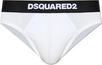 Dsquared2 Homme, Sous-v&ecirc;tements, Blanc, Taille: XS Cotton Briefs With Logo