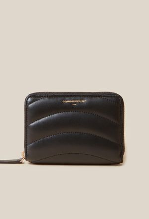 Claudie Pierlot Portefeuille Alba cuir matelass&eacute;