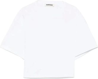 Darkpark Darkpark, Femme, Tops, Blanc, Taille: 38 FR T-shirt court en coton