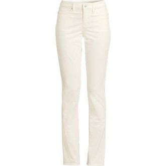 Lands End Straight Fit Cordhose Mid Waist, Damen, Gr&ouml;&szlig;e:40 76 regular, Wei&szlig;, Baumwoll-Mischung, by Lands End
