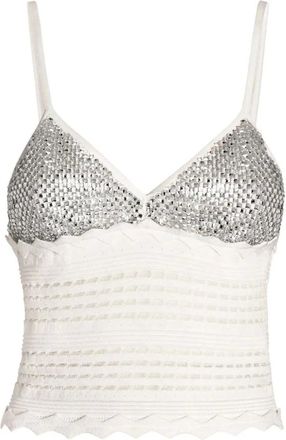 Genny Femme, Tops, Blanc, Taille: 42 FR Textured Top