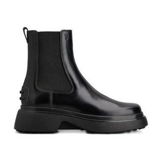 Tod's Schwarze Leder Stiefeletten Stilvoll - - Shoes - Damen - Schwarzk - 36 EU