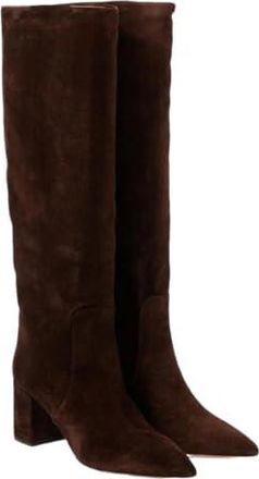 Generic Bottes dhiver décontractées à talon épais à bout pointu pour femme, Noir, 41.5 EU