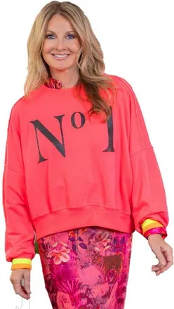 Miss Goodlife Sweatshirt Miss Goodlife No 1 Roundneck, MG13537, neonpink/black
