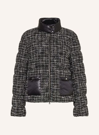 Herno Herno Daunenjacke Aus Tweed Mit Glitzergarn schwarz