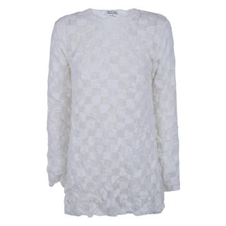 Comme Des Gar&ccedil;ons Long Sleeves Aform T-Shirt - - Knitwear - Damen - Wei&szlig; - L