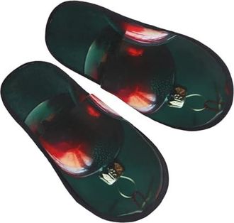 Generic Slippers Boule De Noël Rouge Antidérapantes Pantoufles Doux Chaussons Pour Chambre Unisex Voyage L
