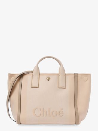 Chlo&eacute; Chlo&eacute; Carry striped jacquard fabric crossbody bag with oversized logo on the front - CHLOE - gender_Woman