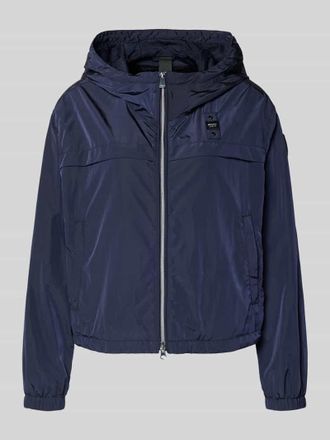 Blauer Trekking Jacke mit Kapuze Modell BURRAGE