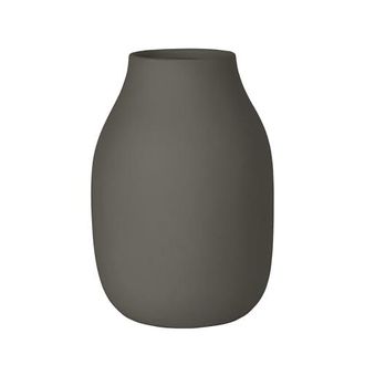 Blomus Vase -COLORA- | Keramik | Steel Gray | Gr&ouml;&szlig;e L | H 20 cm x B 14 cm x T 14 cm