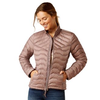 Ariat Womens Ideal Down Insulated Jacket Long Sleeve in Purple Dove, Size X-Large, by Ariat