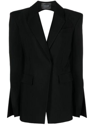 MUGLER blazer &agrave; dos ouvert - Noir